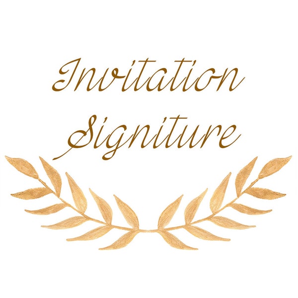 InvitationSigniture - Etsy