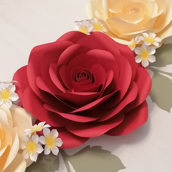 Rose Paper Flower Template 7 Kit Hard-copy DIY Make Unlimited Flowers ...