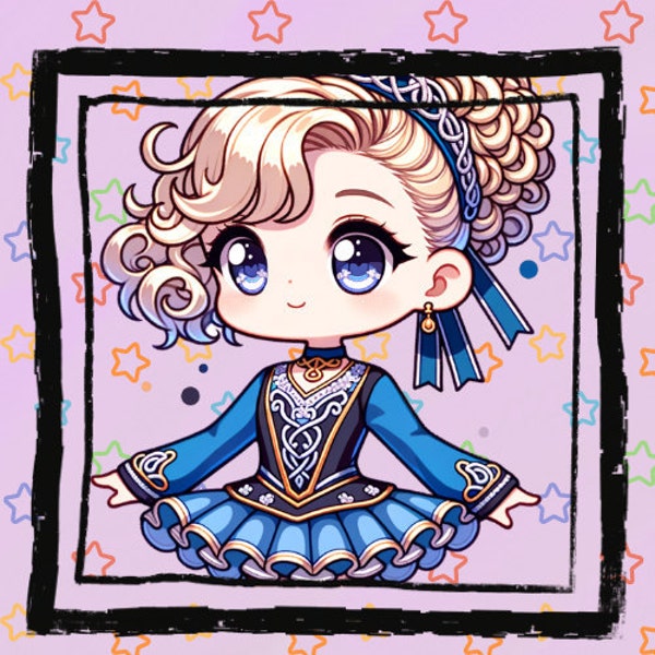 Irish Dance Coloring Page Solo Dress Irish Dancer Coloring Page for ...