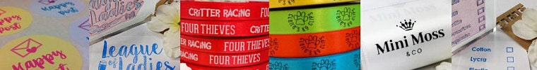 Personalised Ribbon & Custom Stamps by Ribbondesign on Etsy